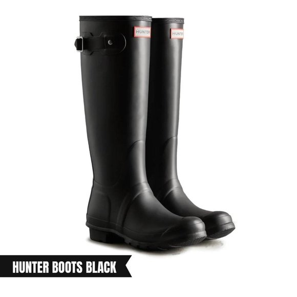 Hunter | Shoes | Hunter Boots Matte Black Knee Length | Poshmark